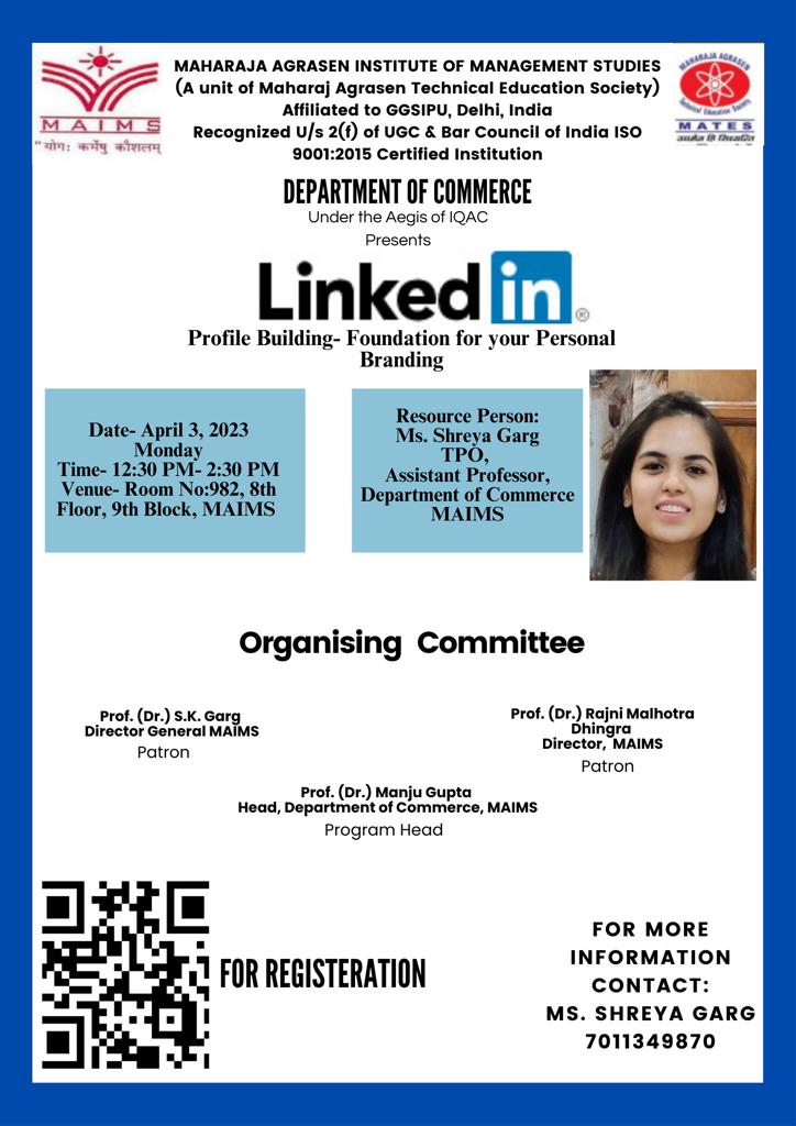 Workshop: Profile Building for your personal Branding – MAIMS